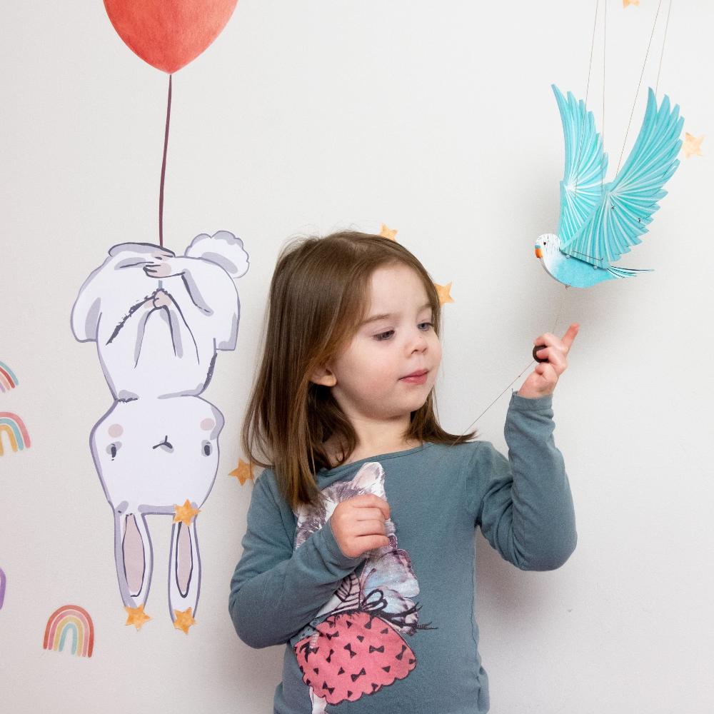 Parakeet Flying Mobile - Unique Handmade Gifts – Tulia's Artisan Gallery