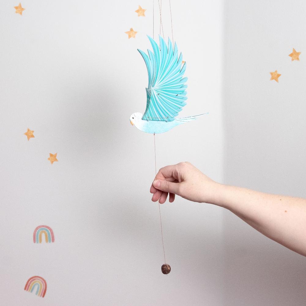 Parakeet Flying Mobile - Unique Handmade Gifts – Tulia's Artisan Gallery