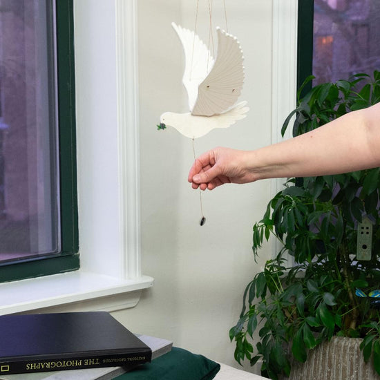 Peace Dove Flying Mobile - Unique Handmade Gifts – Tulia's Artisan Gallery