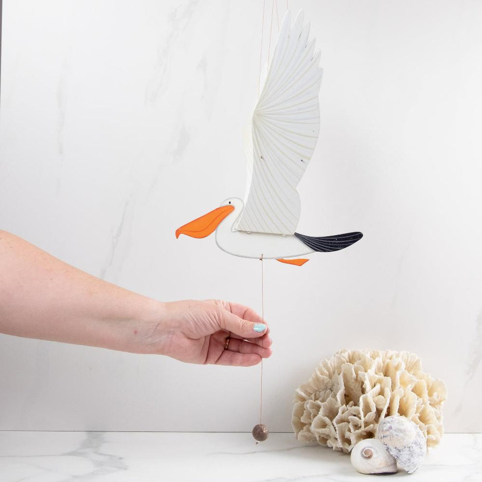 Pelican Flying Mobile - Unique Handmade Gift – Tulia's Artisan Gallery