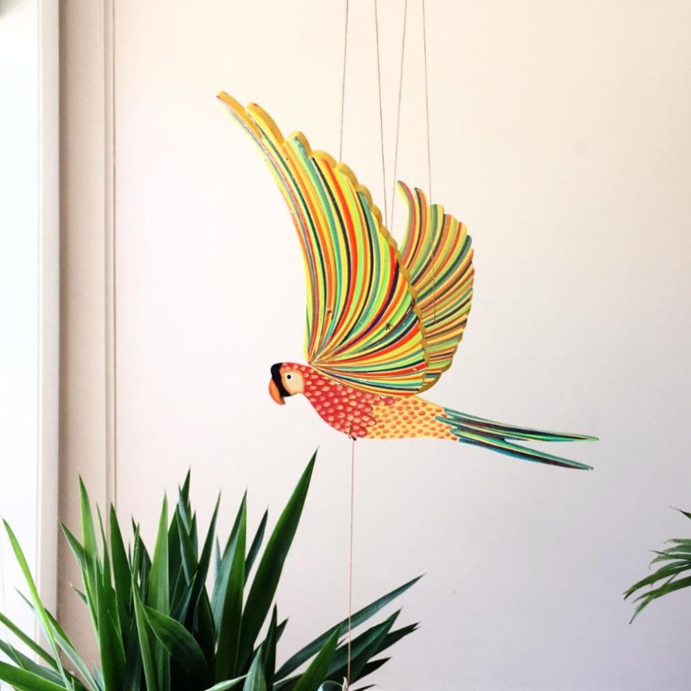 Parrot Macaw Flying Mobile - Unique Handmade Gift – Tulia's Artisan Gallery